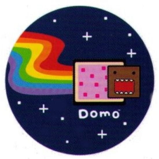 Domo-Kun Poptart Nyan Cat Domo-Kun 3" Button - Walmart.com