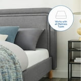 Modern Sleep Solstice Upholstered Bed, Full, Grey - Walmart.com