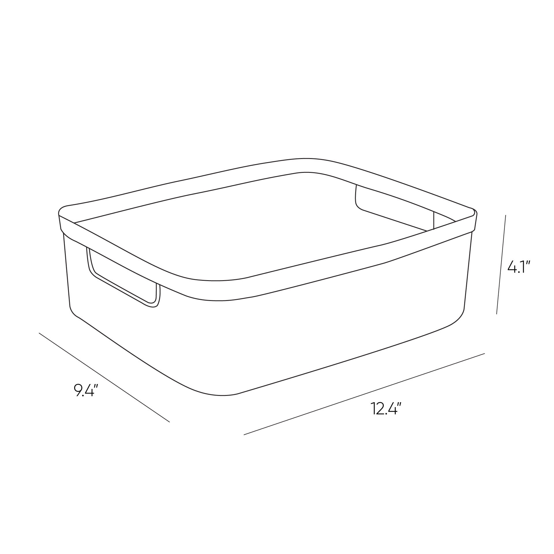 Buy Curver Jute Smedium Basket, Resin Plastic Storage Bin, Grey Flannel ...