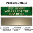 Constellation Tin Sign - Hey, Gemini You're Not the Boss of Me, Funny ...