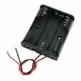 2x 3-AA Slots Battery Spring Clip Holder Case Plastic Storage Box Flat ...