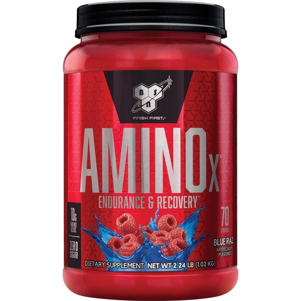 BSN Amino X Amino Acids + BCAA Powder, Blue Raz, 70 Servings - Walmart.com