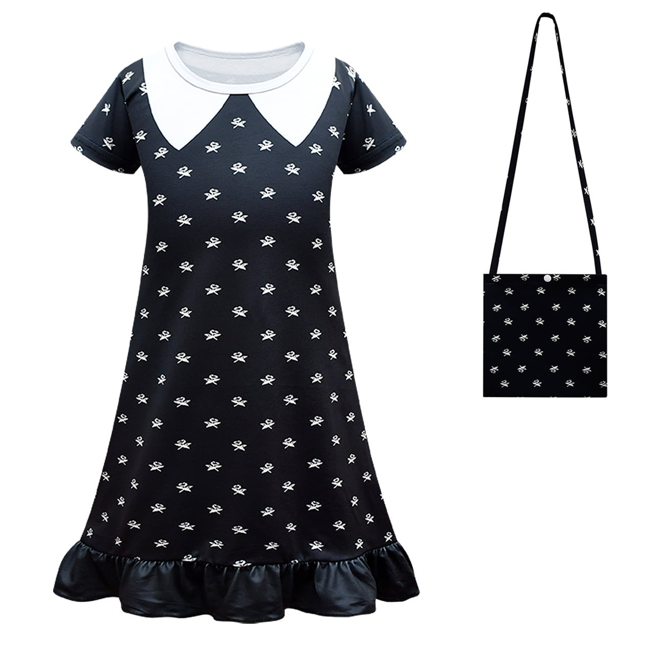 Click here for Hawee Wednesday Addams Costume Dress With Bag For... prices
