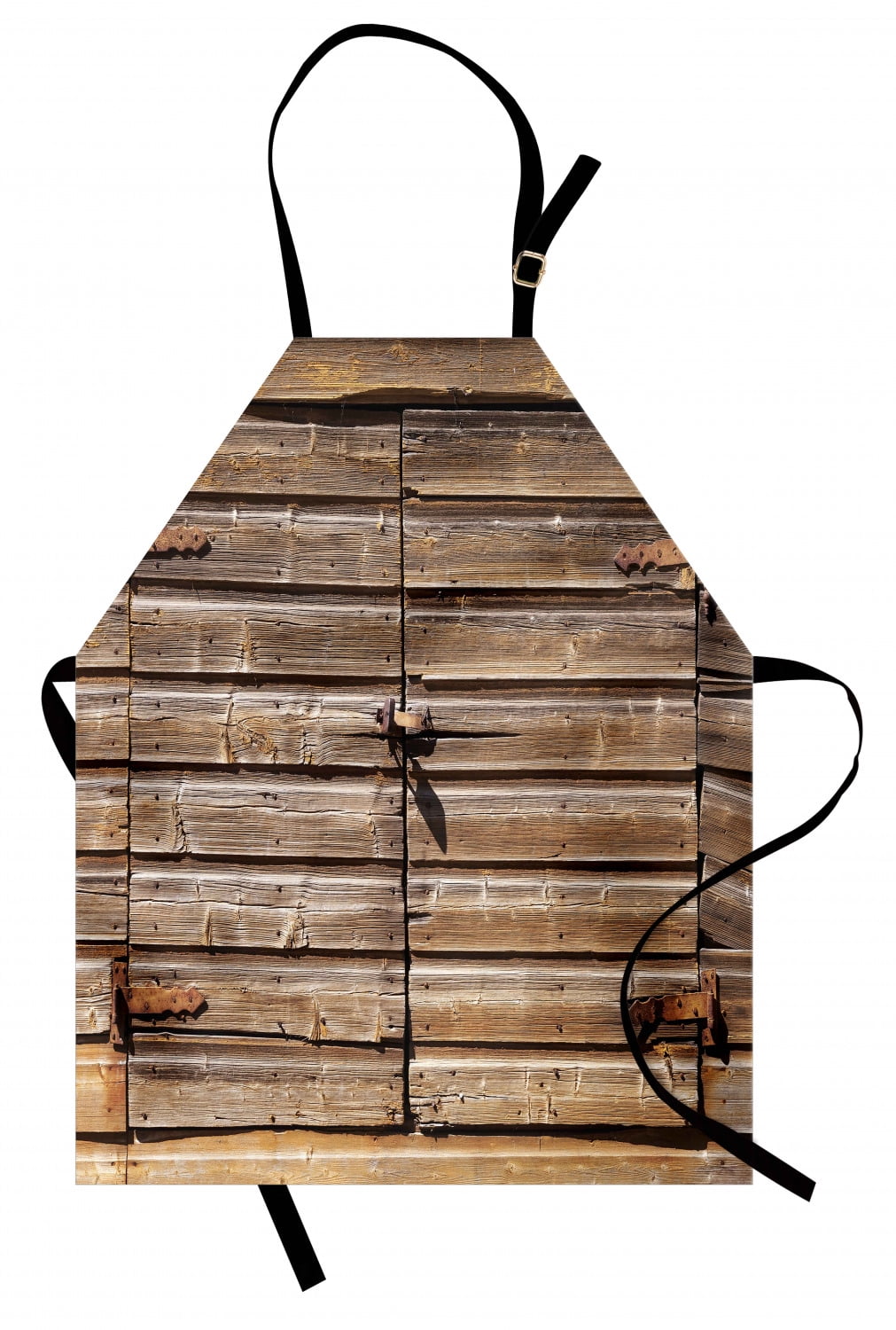 Rustic Apron Old Wooden Aged Barn Door with Padlock Abandoned Vintage ...