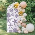 Arch Backdrop 6.6 Ft, Purple Coastal Summer Spandex Stretch Fitted Arch ...