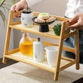 weibbin Coffee Station Organizer, Bamboo Mug Holder Countertop, Kitchen ...