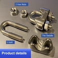 30 M5 Stainless Steel Wire Rope Cable Clamp Clips for Commercial ...