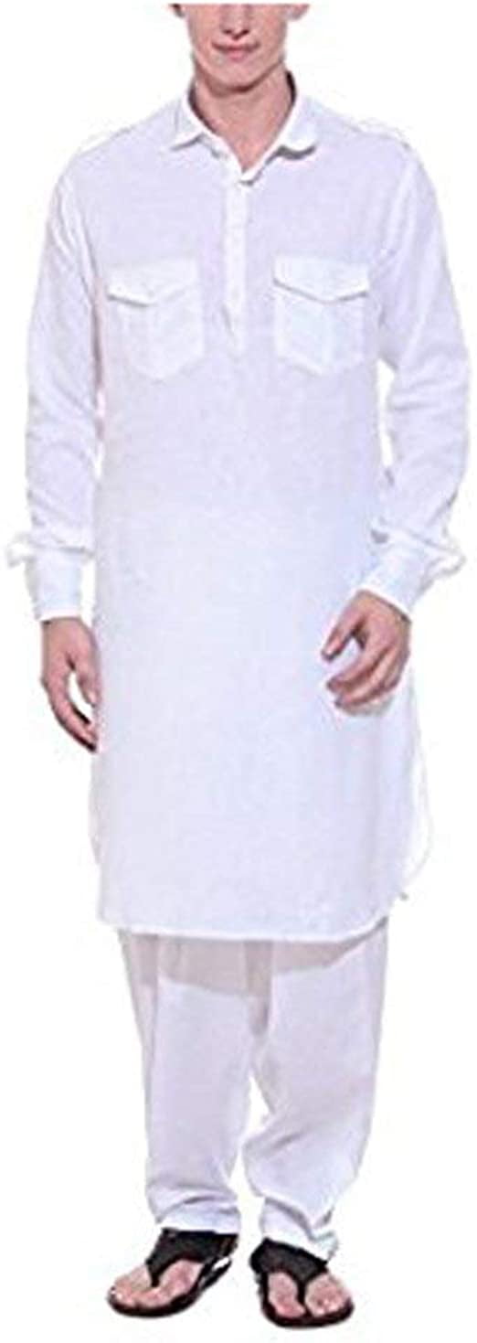 Royal Men's Super Luxury White Pathani Kurta & Salwar Set - Walmart.com