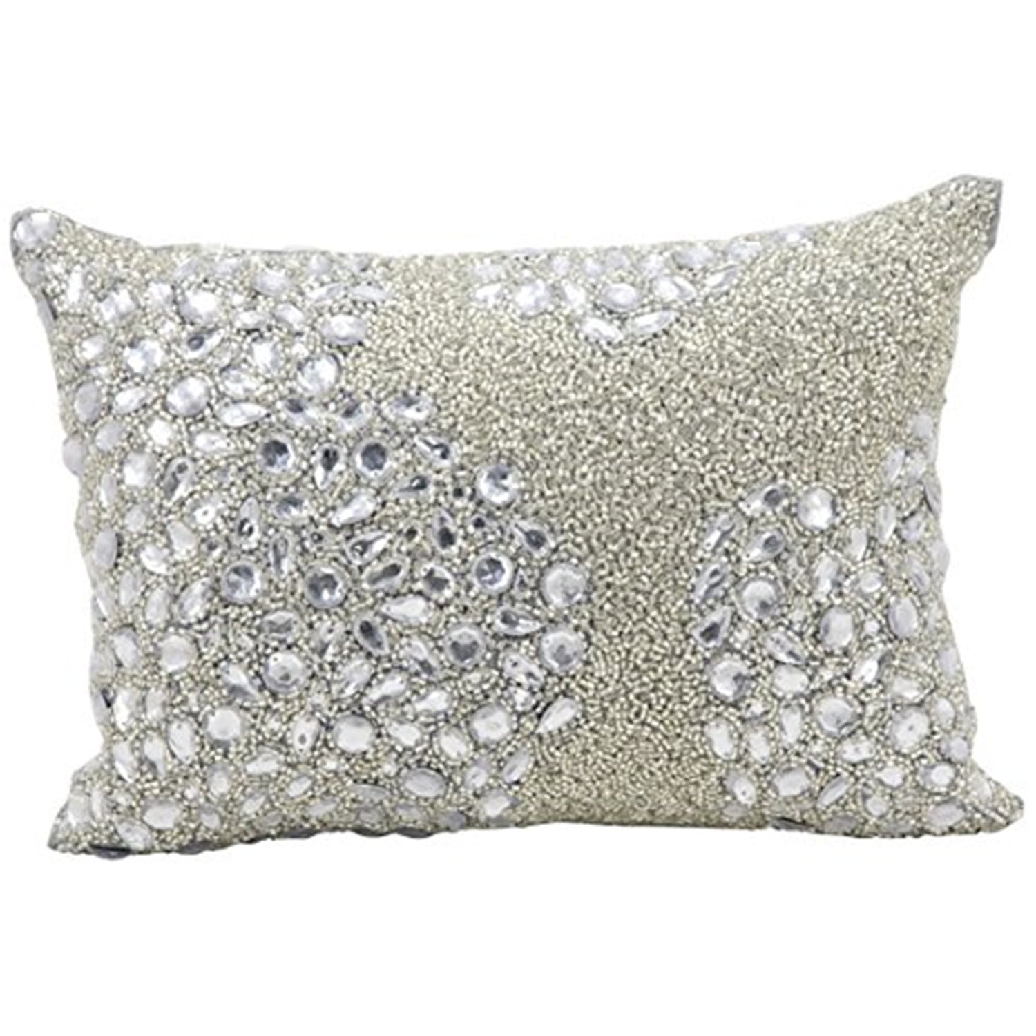 Luminescence Silver Fully Beaded Pillow - Walmart.com