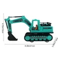 Green Kids Inertial Engineering Vehicle Toy Excavator Bulldozer ...
