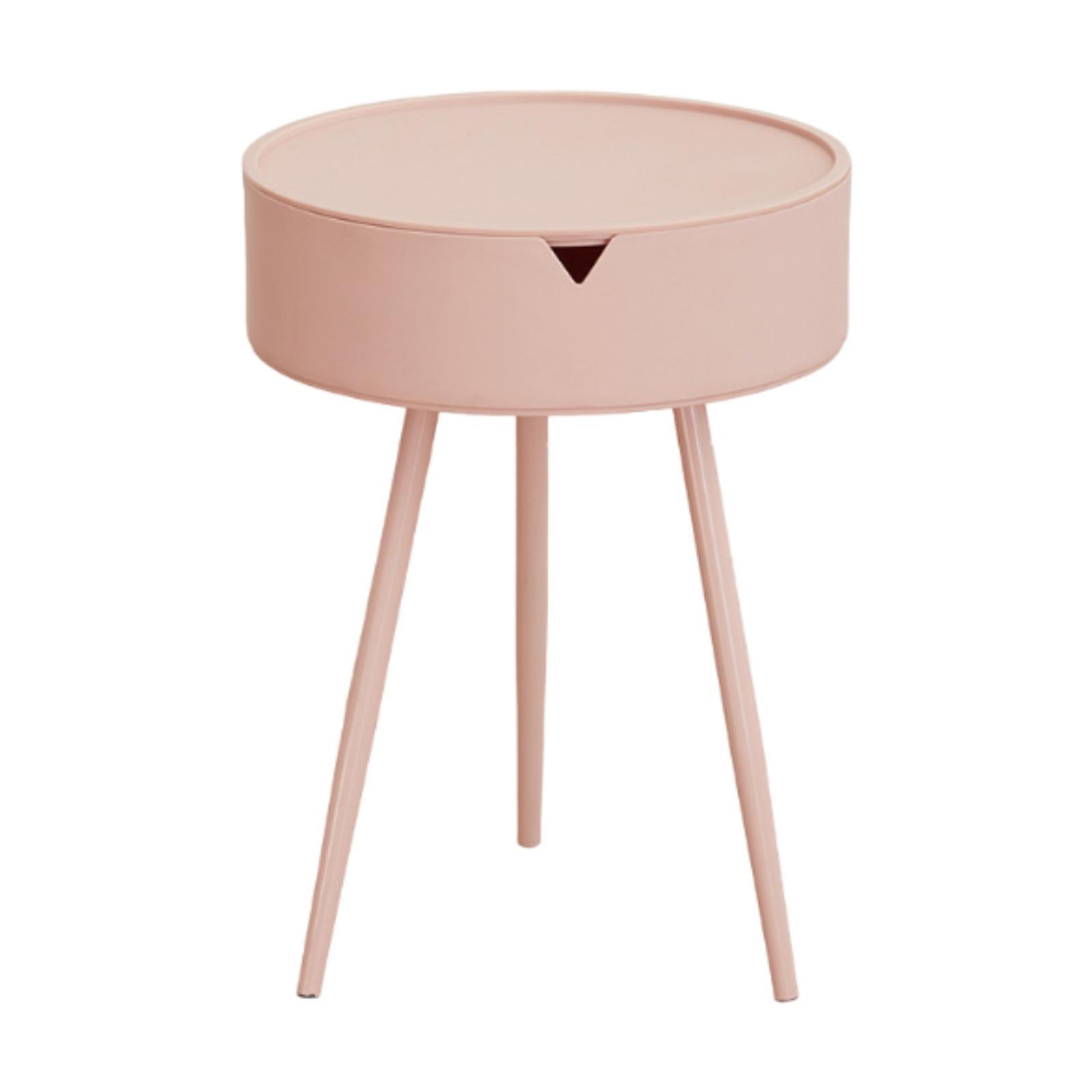 Mesita de noche pequeña Soledad mueble decorativo mesa auxiliar redonda ...