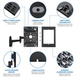 Mount-It! Secure iPad Wall Mount Enclosure w/ Swing Arm for iPad 8 ...