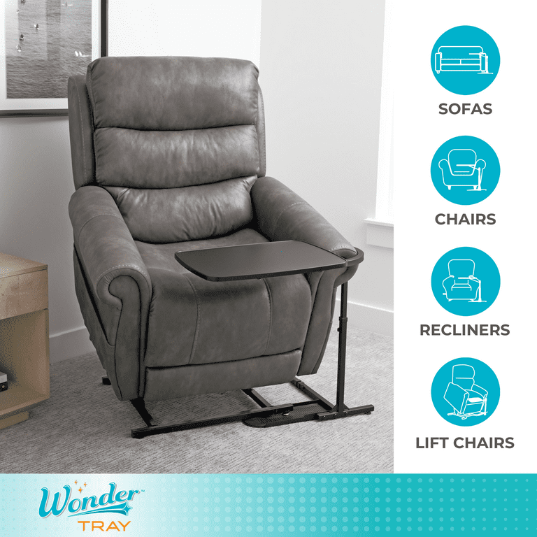 Stander Wonder Tray Adjustable Swivel TV Tray Table Large Laptop Stand Couch Desk Side Table Gaming Desk Tray for Eating on Couches Chairs