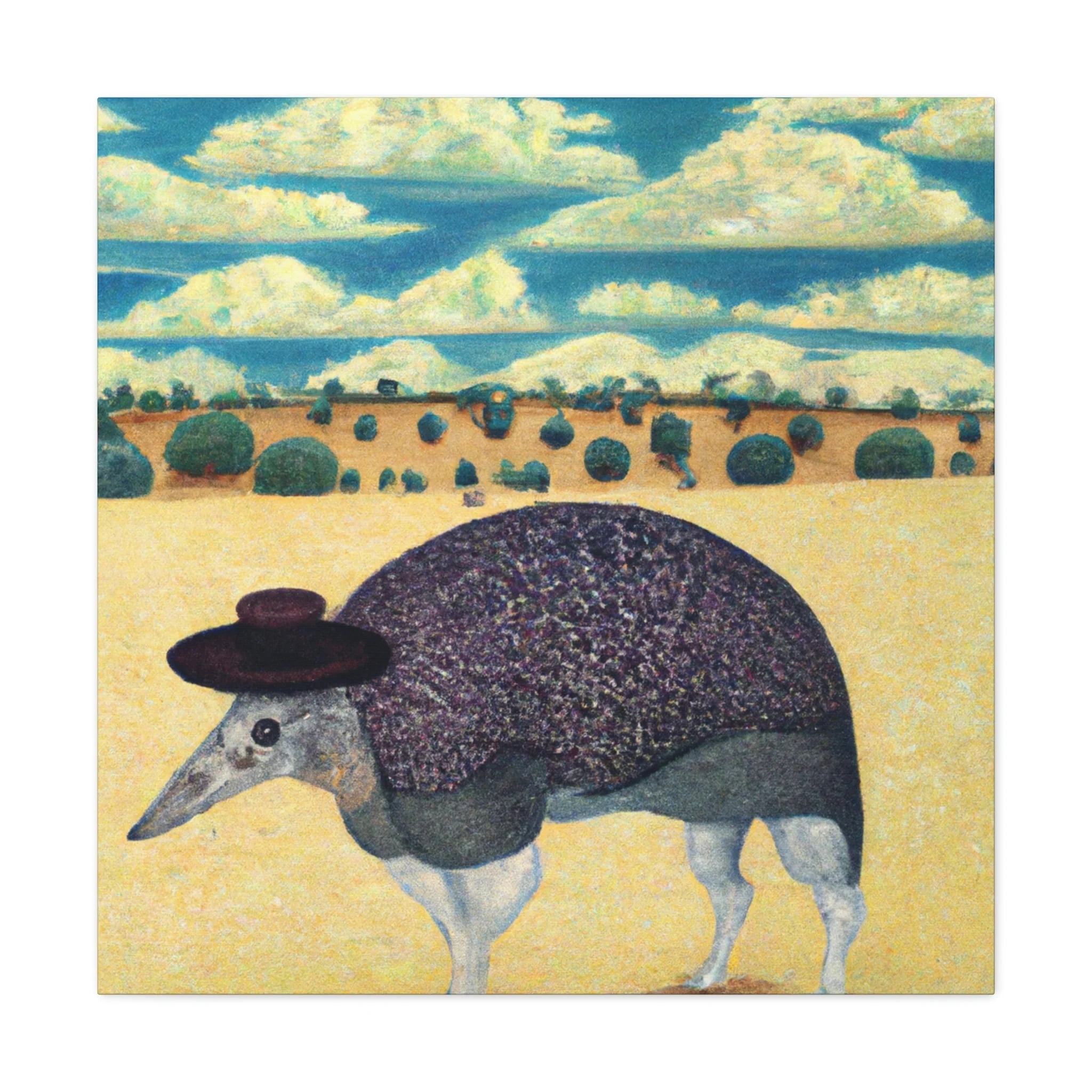 Armadillo Pointillism Dream - Canvas - Walmart.com