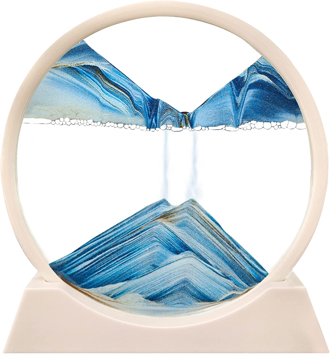 Aoderun Moving Sand Art Picture Round Glass 3D Deep Sea Sandscape Decor ...