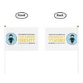 Childhood Obesity Awareness Yellow Ribbon Flag Small Mini Hand Held ...