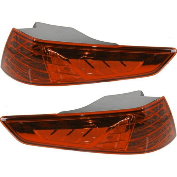 Halogen Tail Light Set For Kia 11-13 Optima Sedan Outer Clear & Red ...