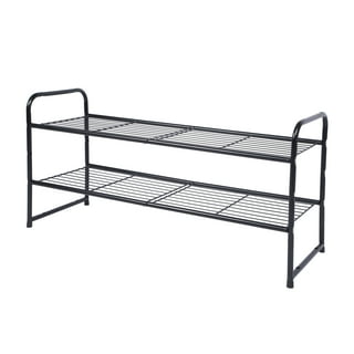 Storage Solutions Black 4 Tier Plastic Shoe Rack And Storage Closet ...