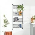 "DecMode Mounted 5-slot Wire Basket & Magazine Rack, Black Metal ...
