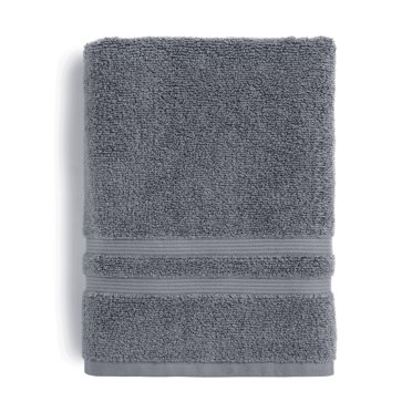 Mainstays Performance Solid Bath Towel, 54" x 30", Grey - Walmart.com