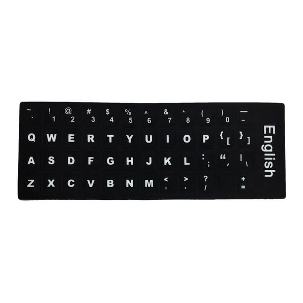 Keyboard Letters Stickers Layout Button Sticker Black Background ...