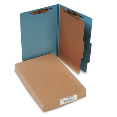 ACCO Pressboard 4-Part Classification Folders, Legal, Leaf Green Box of ...
