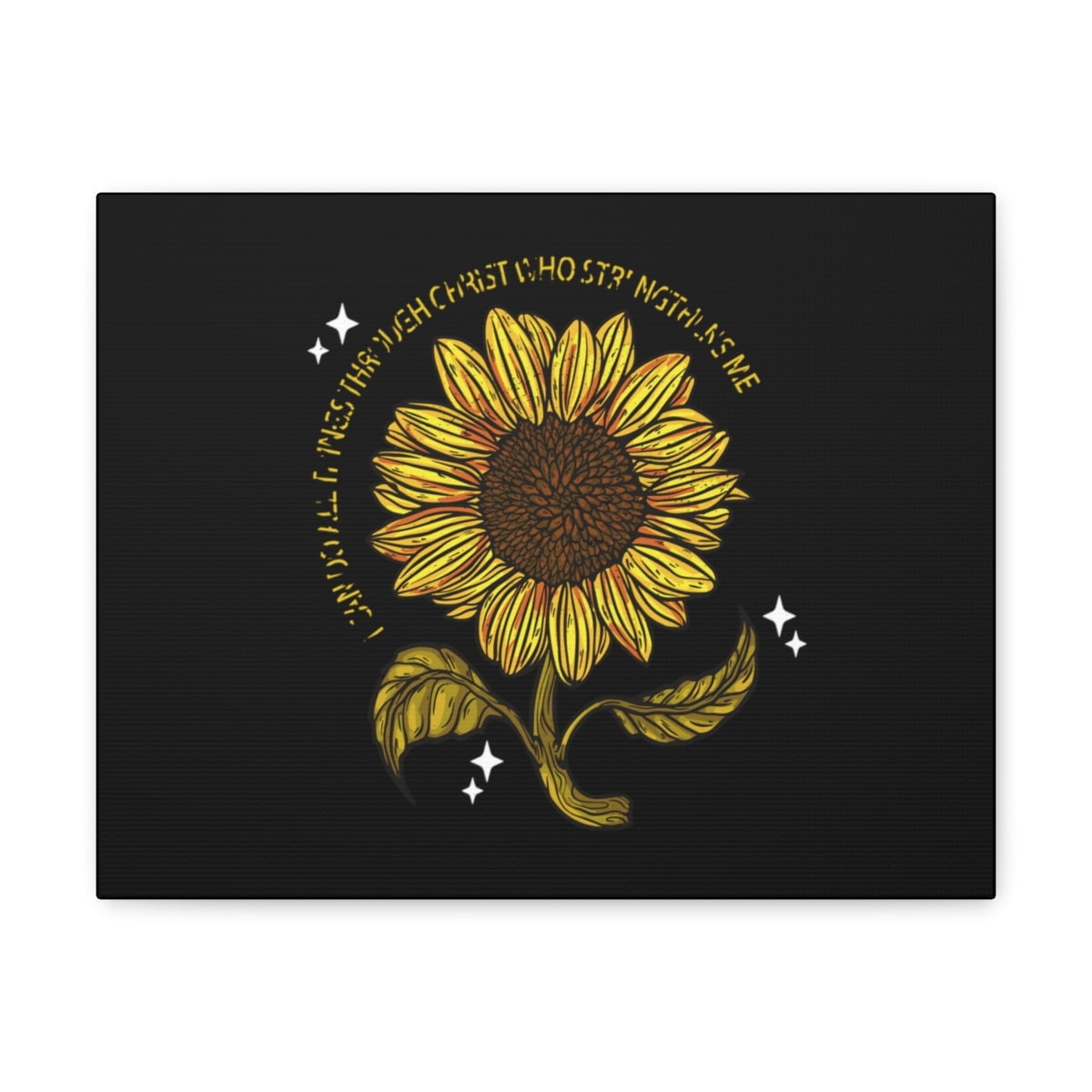 Scripture Walls Through Christ Sunflower Philippians 4:13 Christian ...
