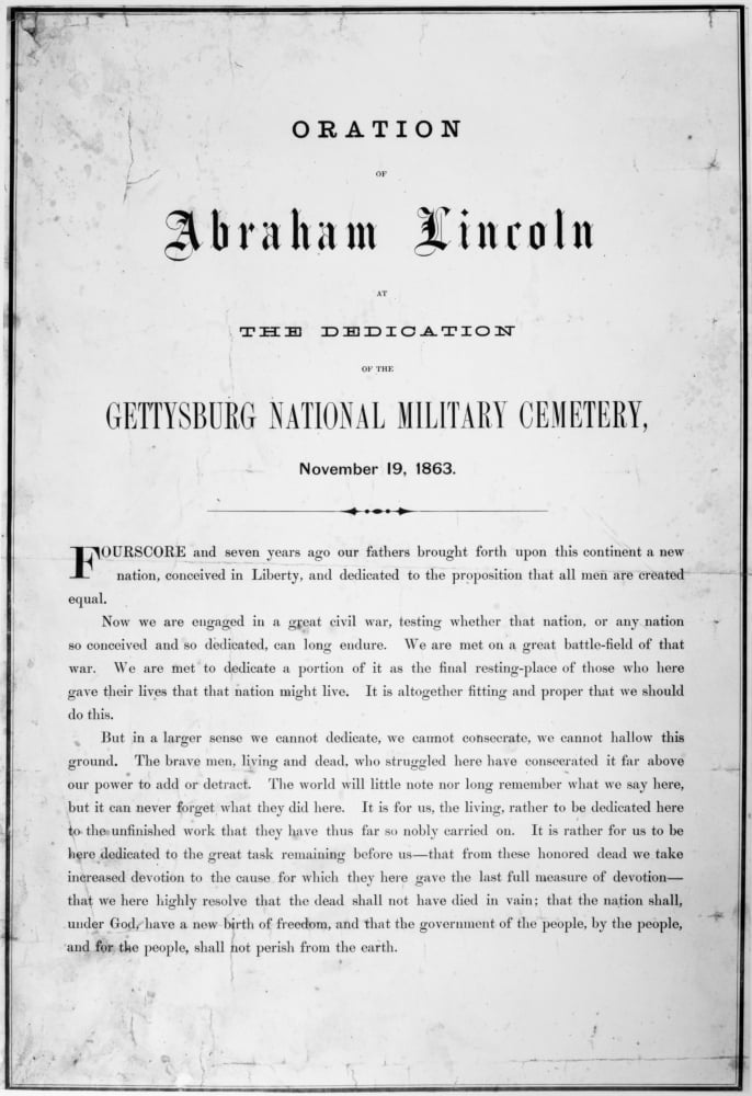 The Gettysburg Address by Abraham Lincoln - klofiles