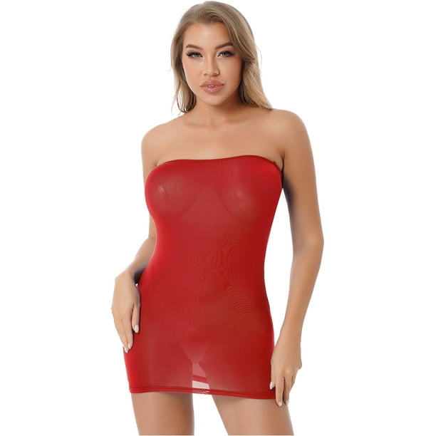 YiZYiF Womens Semi See-through Mini Tube Dress Stretchy Strapless ... YiZYiF Womens Semi See-through Mini Tube Dress Stretchy Strapless ...