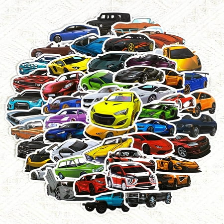 Sports Car Stickers Pack 100Pcs JDM Vinyl Waterproof Stickers for ...