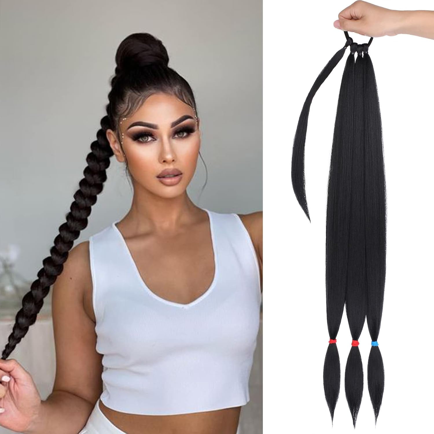 Click here for Ghsdfbb Long Diy Braided Ponytail Extension elasti... prices