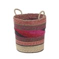 DecMode 15", 17", 20" Pink Sea Grass Eclectic Storage Basket, 3 ...