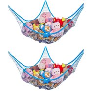 2Pcs Stuffed Animal Storage Net,Set of 2,83*59*59in Toy Organizer ...