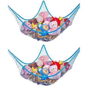2Pcs Stuffed Animal Storage Net,Set of 2,83*59*59in Toy Organizer ...