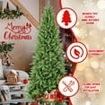4ft Slim Artificial Christmas Tree, Unlit Tall Skinny Christmas Tree ...