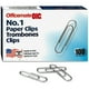 Officemate No. 1 Smooth Paper Clips, 100 Clips, Silver (99911 ...