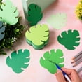 200pcs Paper Tropical Leaves Cutouts Assorted Green Color Leaf Cutouts ...