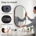 Oval Bathroom Mirror with Explosion Proof Tempered Glass, Rust Proof ...