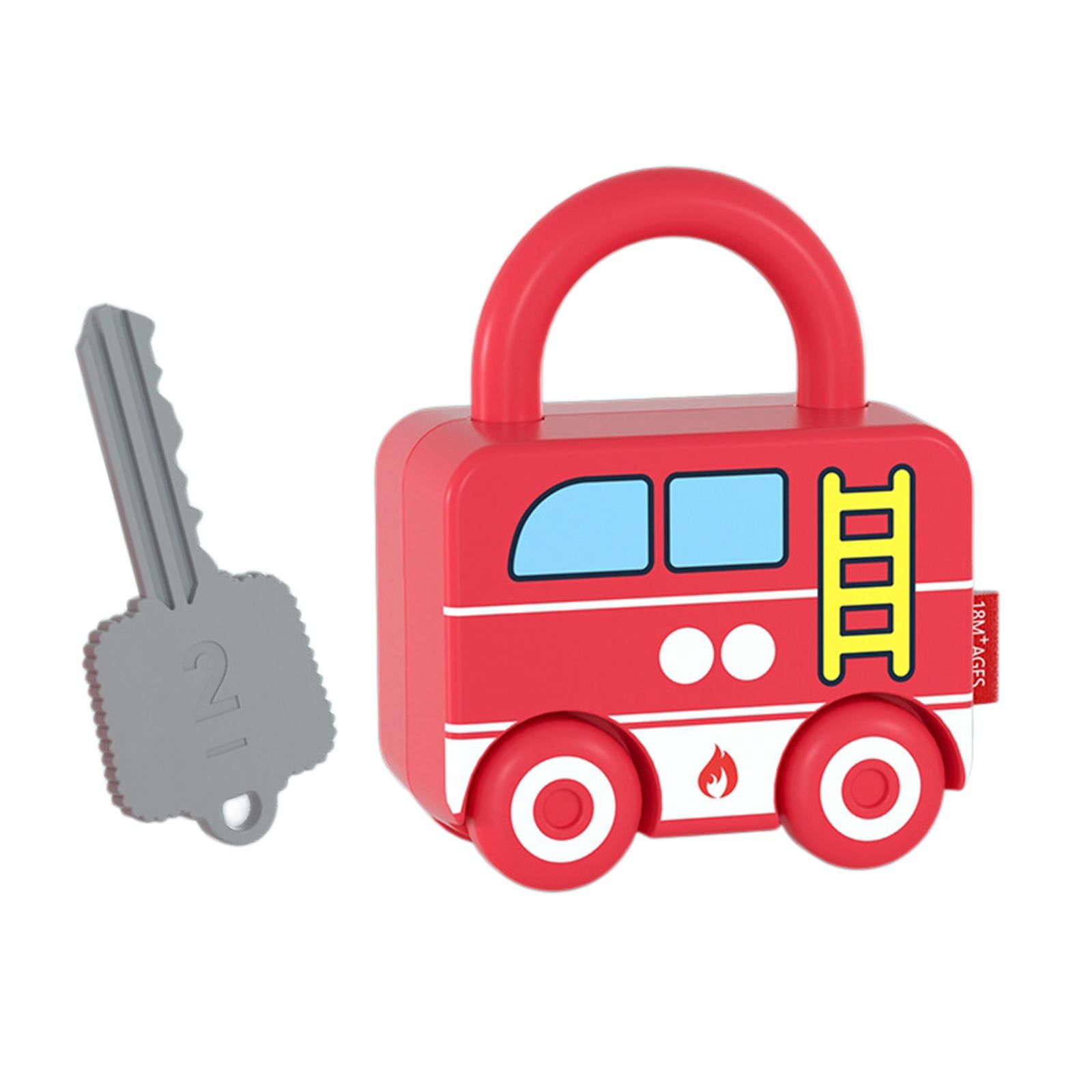 Lock and Key Car Toy Fine Motor Skill Teaching Props Kids Learning ...