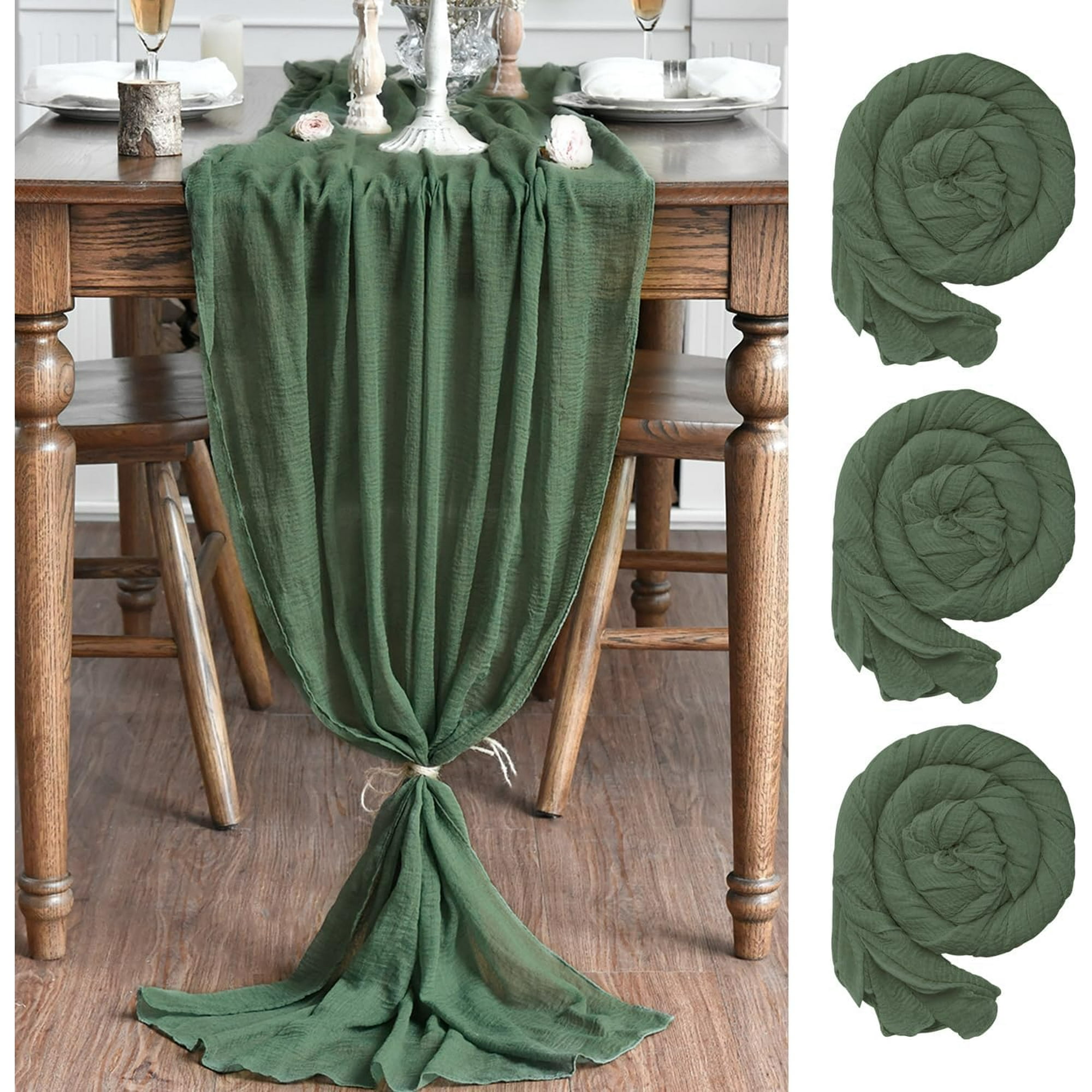 Click here for Unbranded Cheesecloth Gauze Forest Green Wedding T... prices