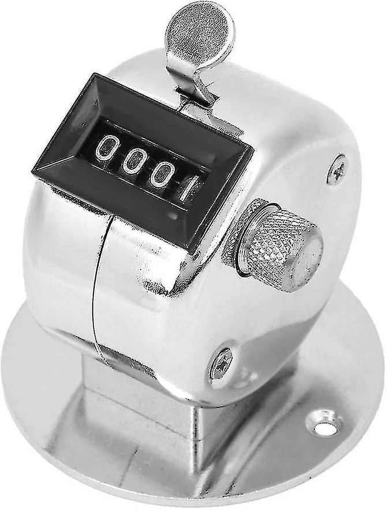 Silver Metal Hand Counter Mechanical Palm Counter 4 Digit Hand Counter ...