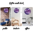 Purple Wall Clock for Girls Bedroom Analog Butterfly Wall Clocks ...