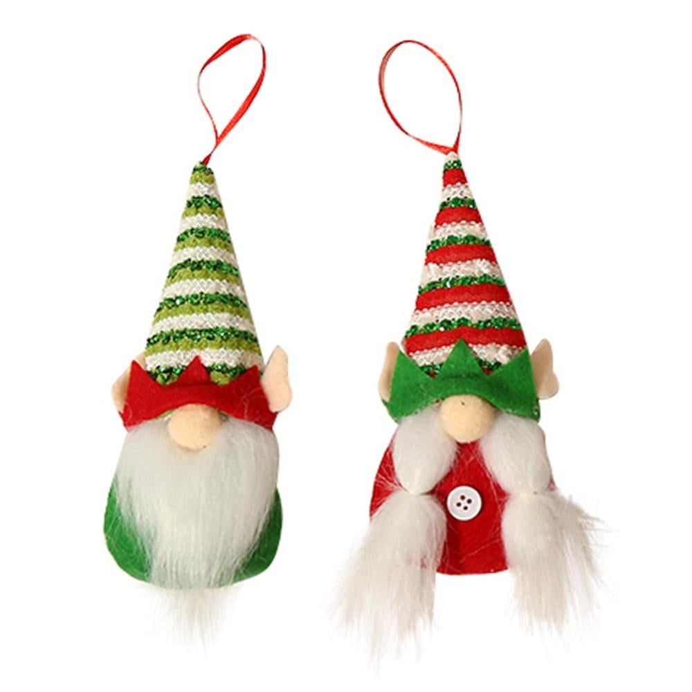Christmas Tree Hanging Gnomes Ornaments Set of 2, Swedish Handmade ...