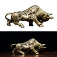 Brass Figurine Metal Bullfighting Statue Miniature for Nostalgics Home ...