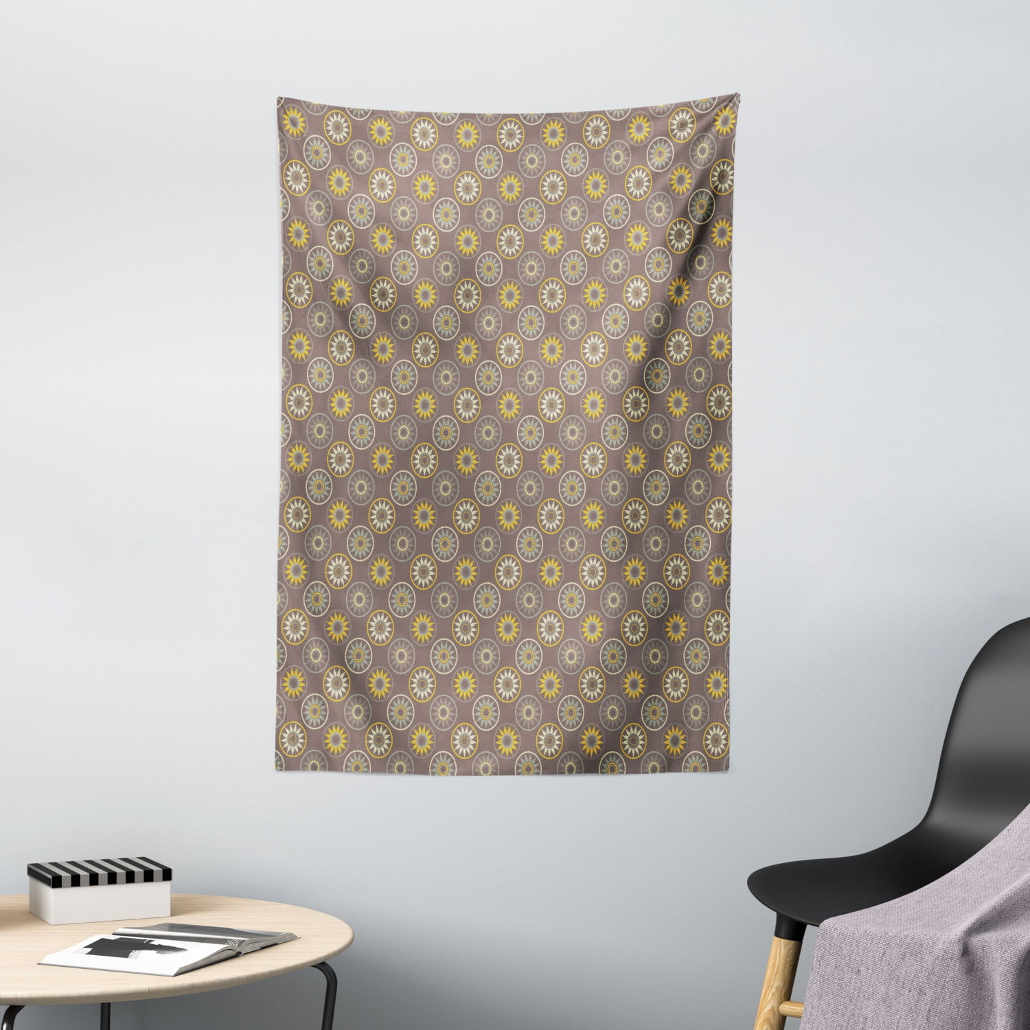 Boho Tapestry, Continuous Pastel Sun Motif, Wall Hanging for Bedroom ...