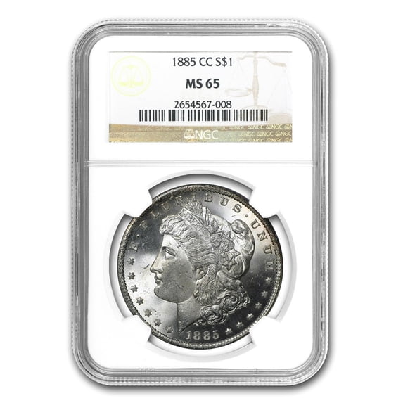 1885-CC Morgan Silver Dollar MS65 NGC Carson City Mint Uncirculated ...