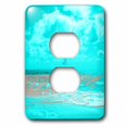 3dRose Image of Pink Mermaid On Turquoise Waters - 2 Plug Outlet Cover ...