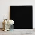 Black Canvas Artwork Painting Art, Solid Color Square Framed Wall ...