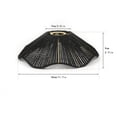 Black Rattan Pendant Light Shade Vintage Boho Ceiling Light Cover for ...