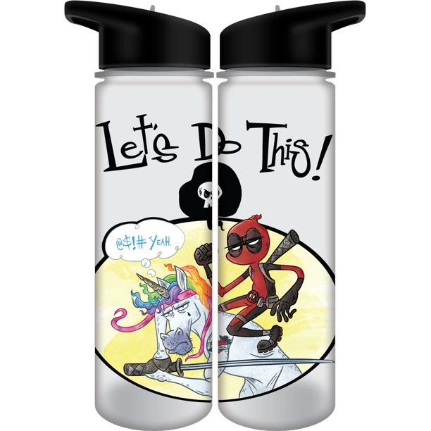 Marvel Comic Deadpool Character 24 Oz. Plastic Water Bottle - Walmart.com